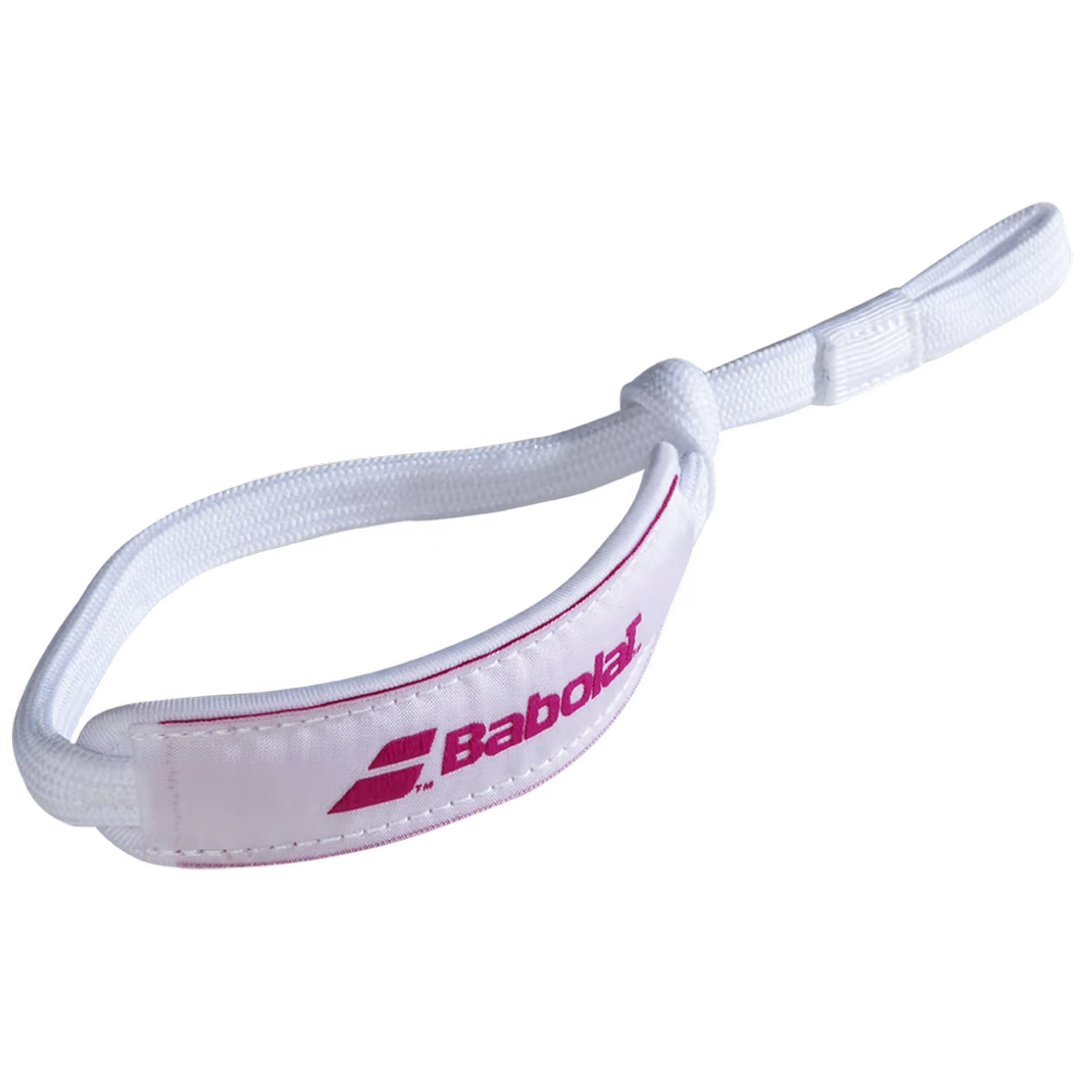 Cordón Babolat Wrist Strap Blanco/Rosa | Padel Kiwi